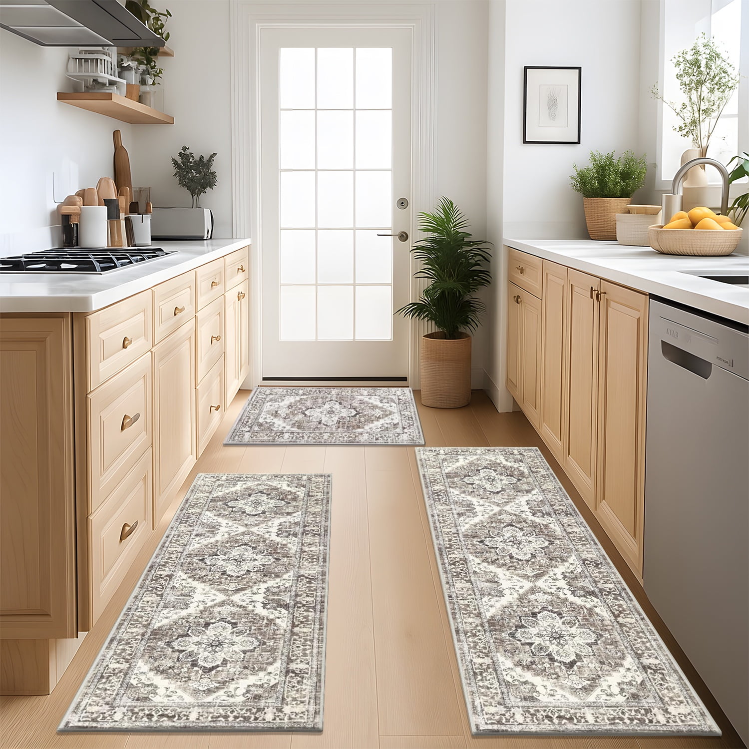 Kitchen Rug and Runner Sets of 3, Yamaziot Kitchen Floor Mat Carpet ...