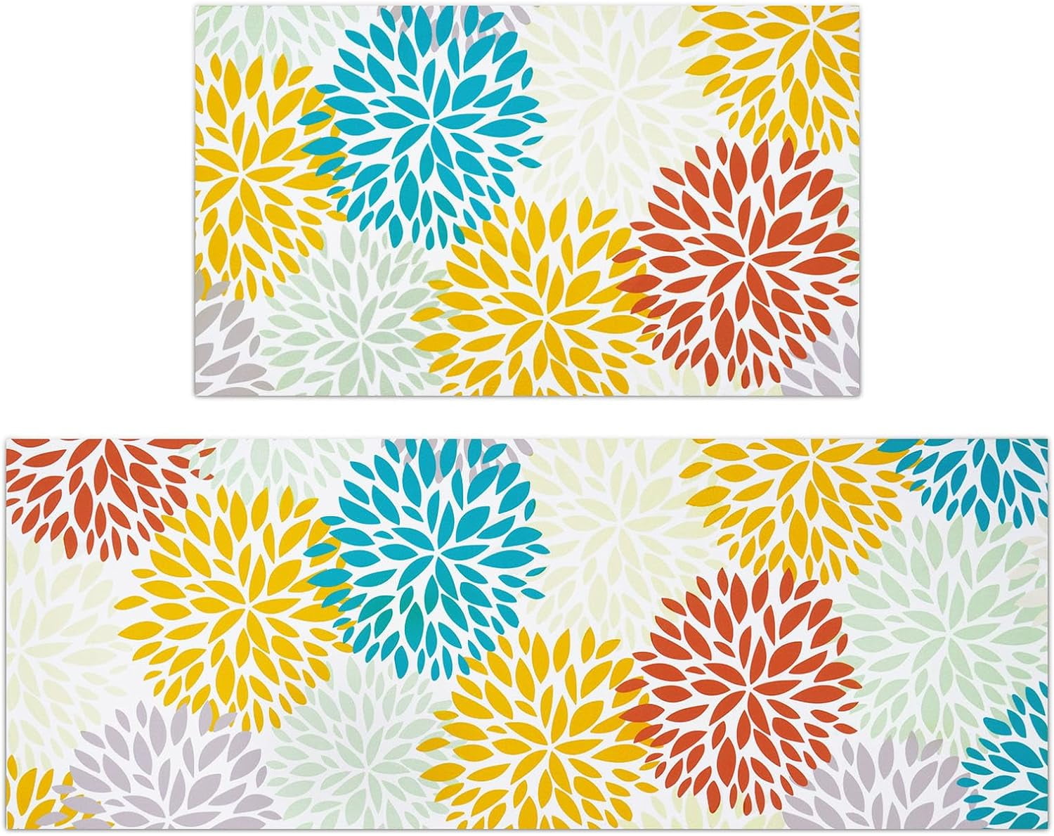 Kitchen Rug Set 2 Piece, Kitchen Rugs Non Slip, Kitchen Mats for Floor ...