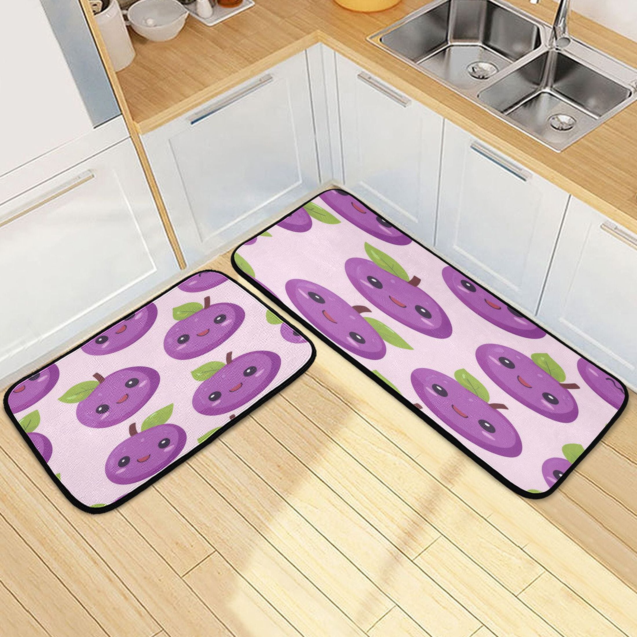 Kitchen Rug Set 2 Pieces Non Slip Kitchen Mat for Kitchen Home Floor ...
