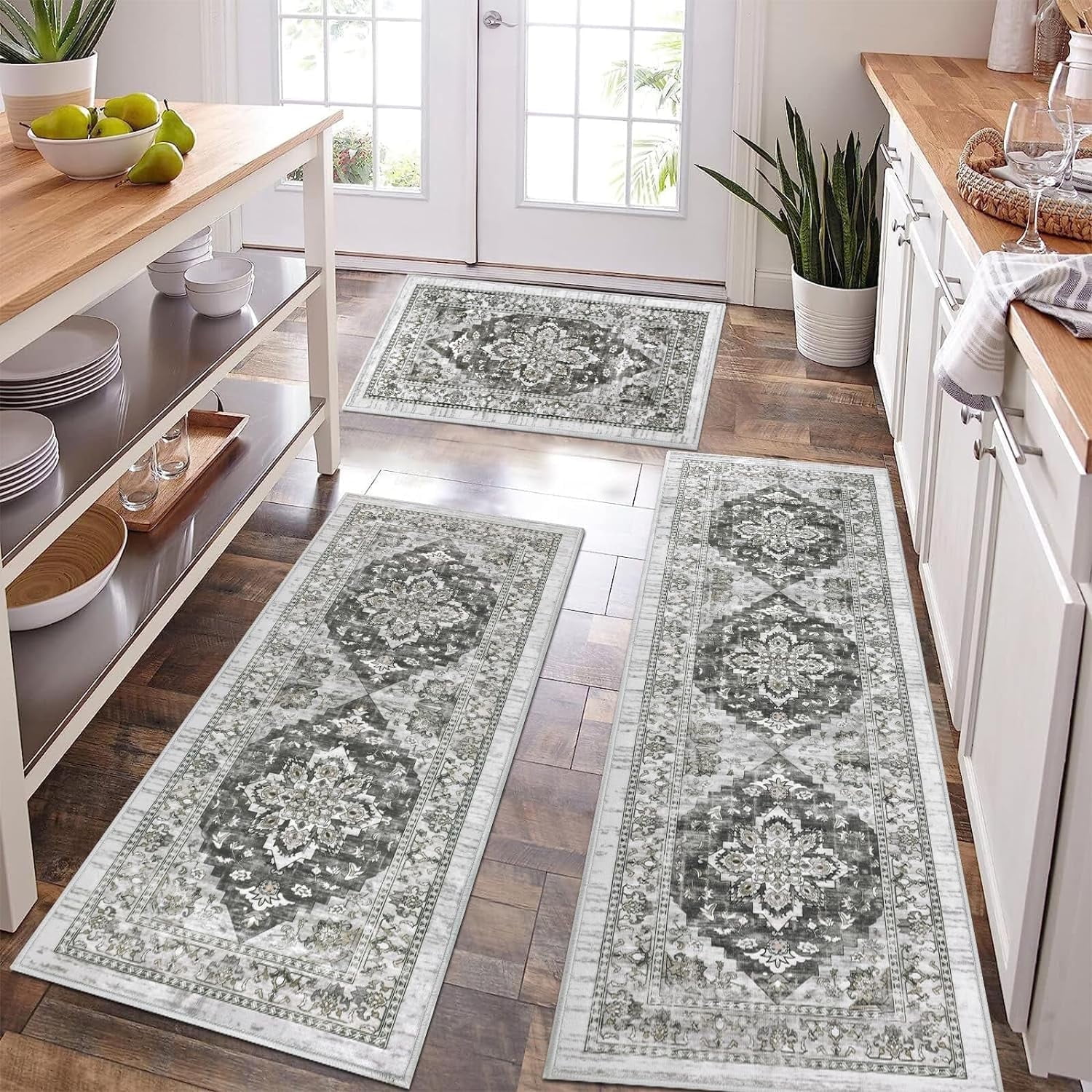 Free Shipping! Kitchen Rug and Runner Sets of 3, Kitchen Floor Mat ...