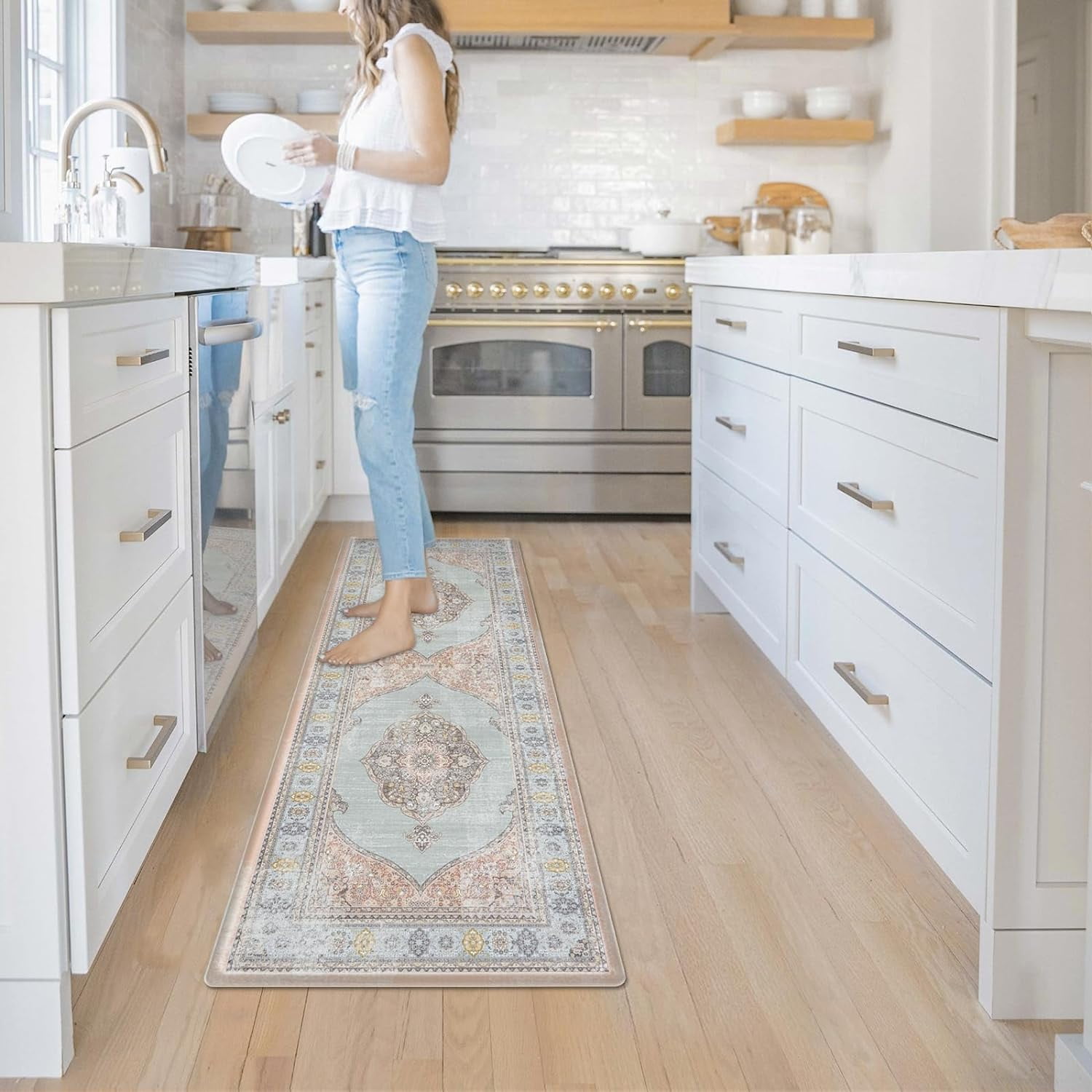 Kitchen Rugs Anti Fatigue Kitchen Runner Mats Cushioned, Comfort ...