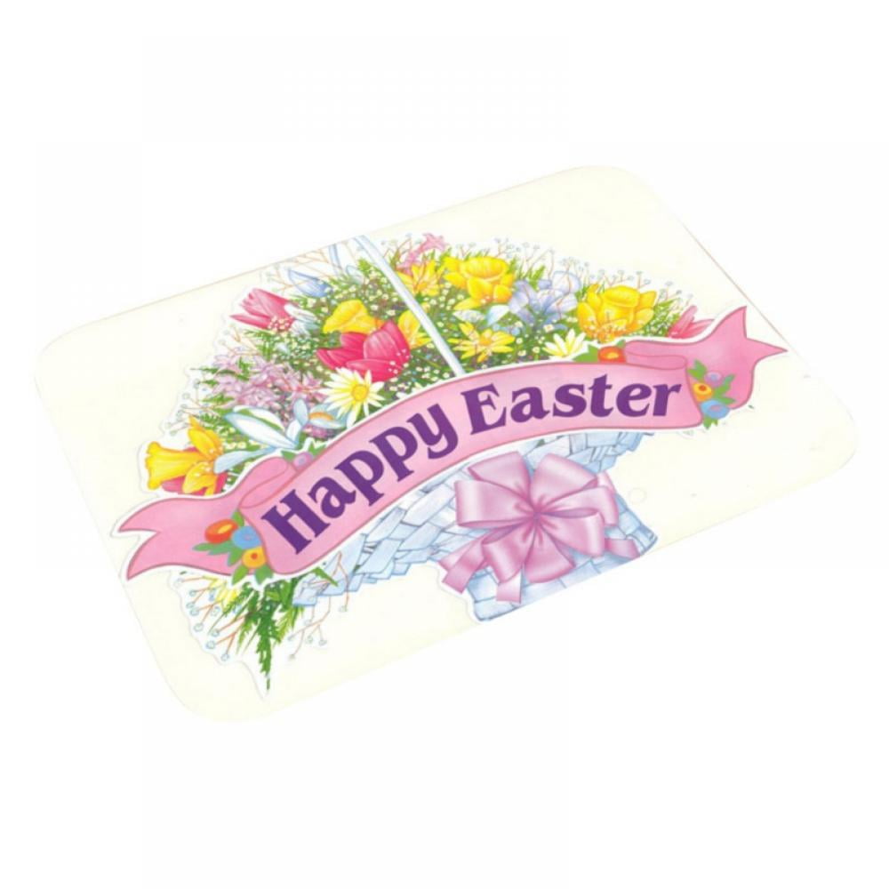 Kitchen Rugs Cute Bunny Festival Carpet Easter Eggs Bath Rug Easter ...