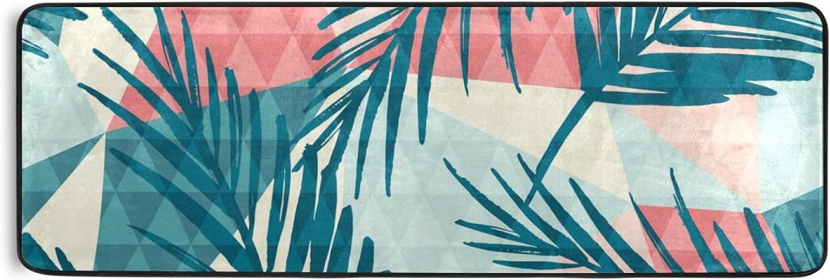 Kitchen Rugs and Mats Non-Skid Washable Runner Rugs Geometric Triangle ...