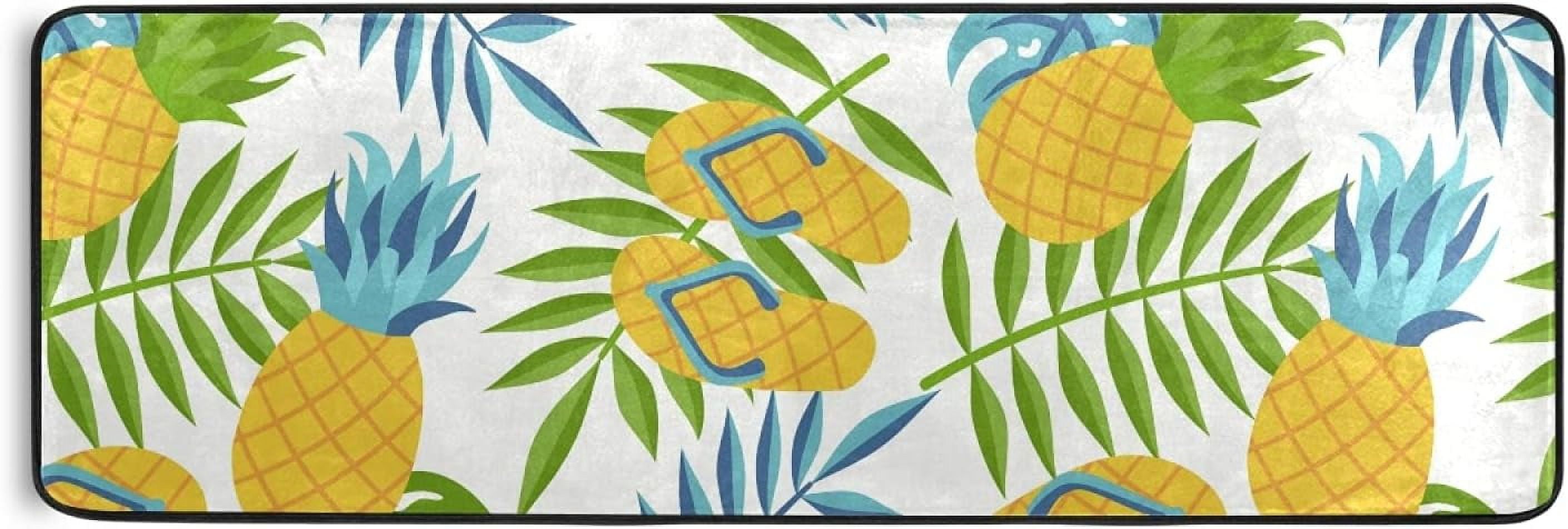 Kitchen Rugs and Mats Non-Skid Washable Runner Rugs Tropic Jungle Palm ...