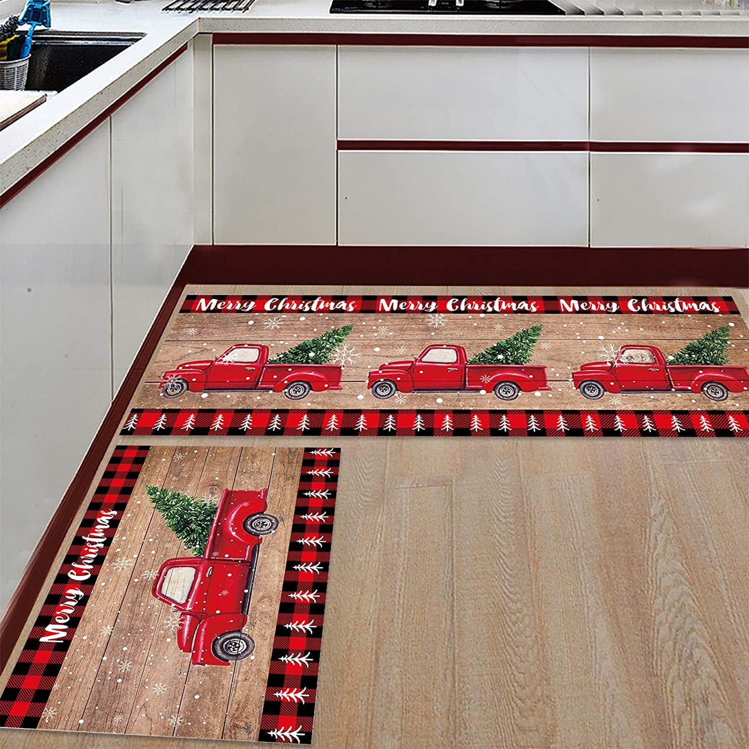 Kitchen Rugs and Mats Non-Slip Anti-Fatigue Kitchen Rug with Runner Set ...
