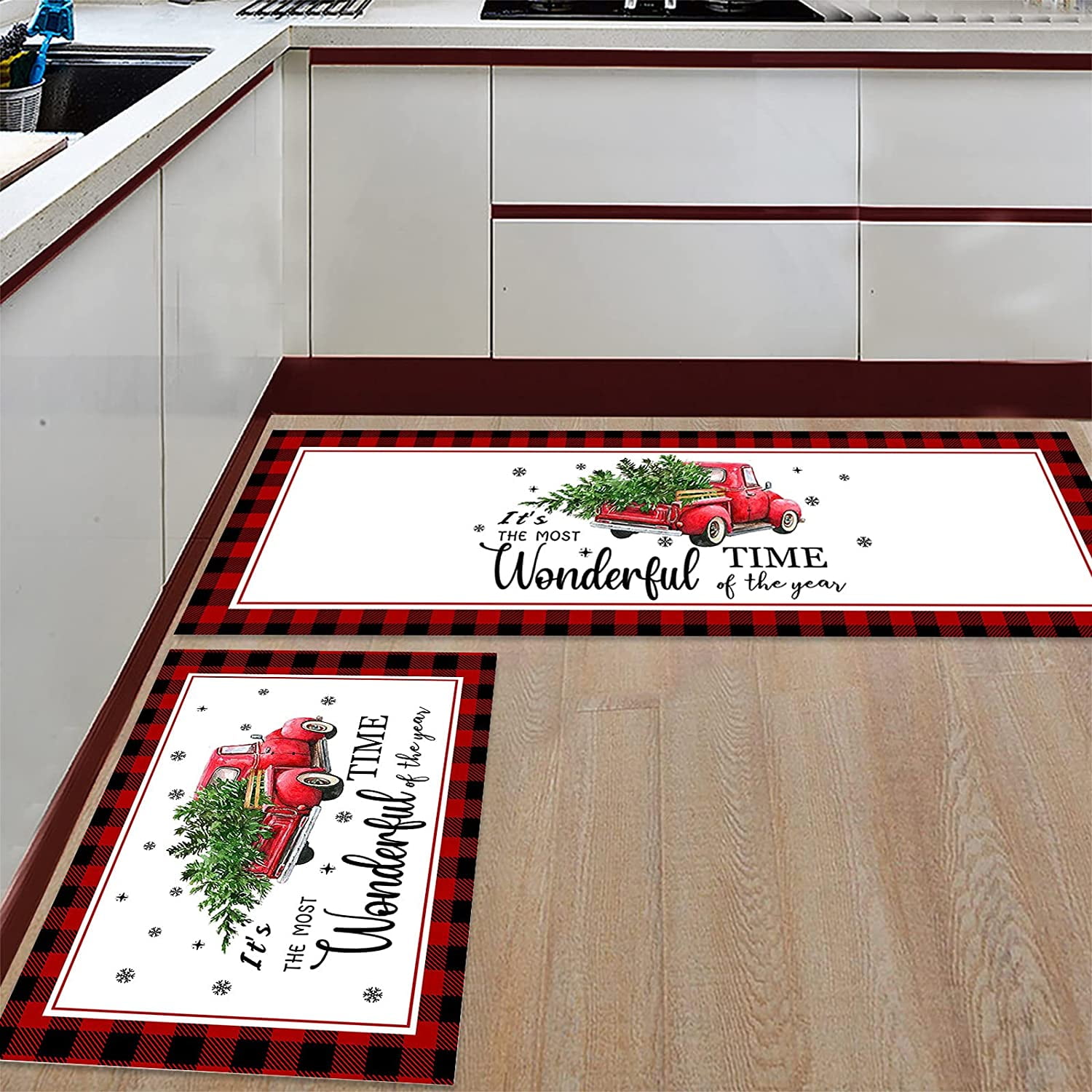 Kitchen Rugs and Mats Non-Slip Anti-Fatigue Kitchen Rug with Runner Set ...