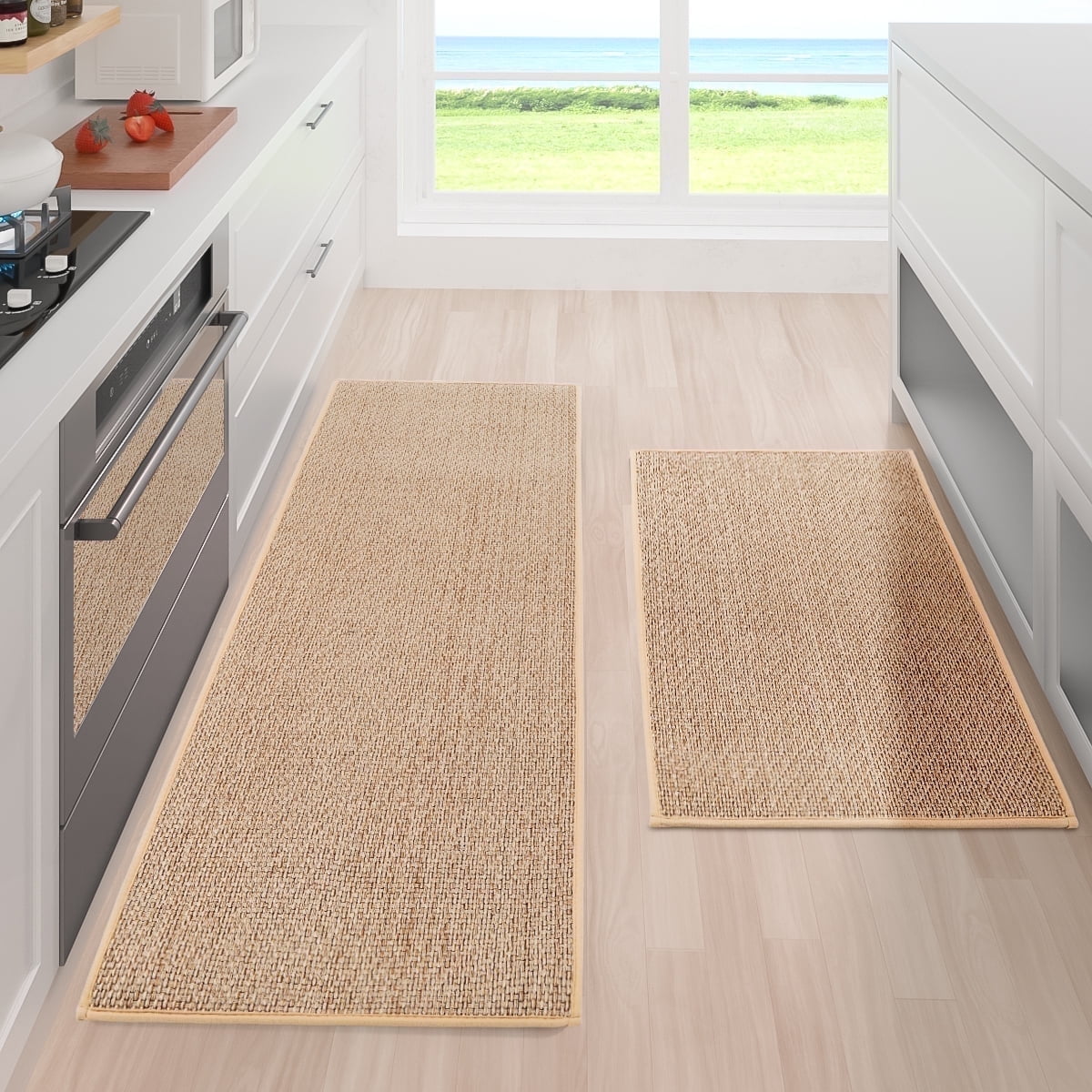 Kitchen Rugs and Mats Sets, 2PCS Non-Slip Kitchen Mats, Absorbent and ...