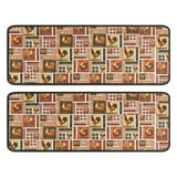 Kitchen Rugs Sets Of 2,Patchwork Chicken Pattern Anti Fatigue Kitchen ...