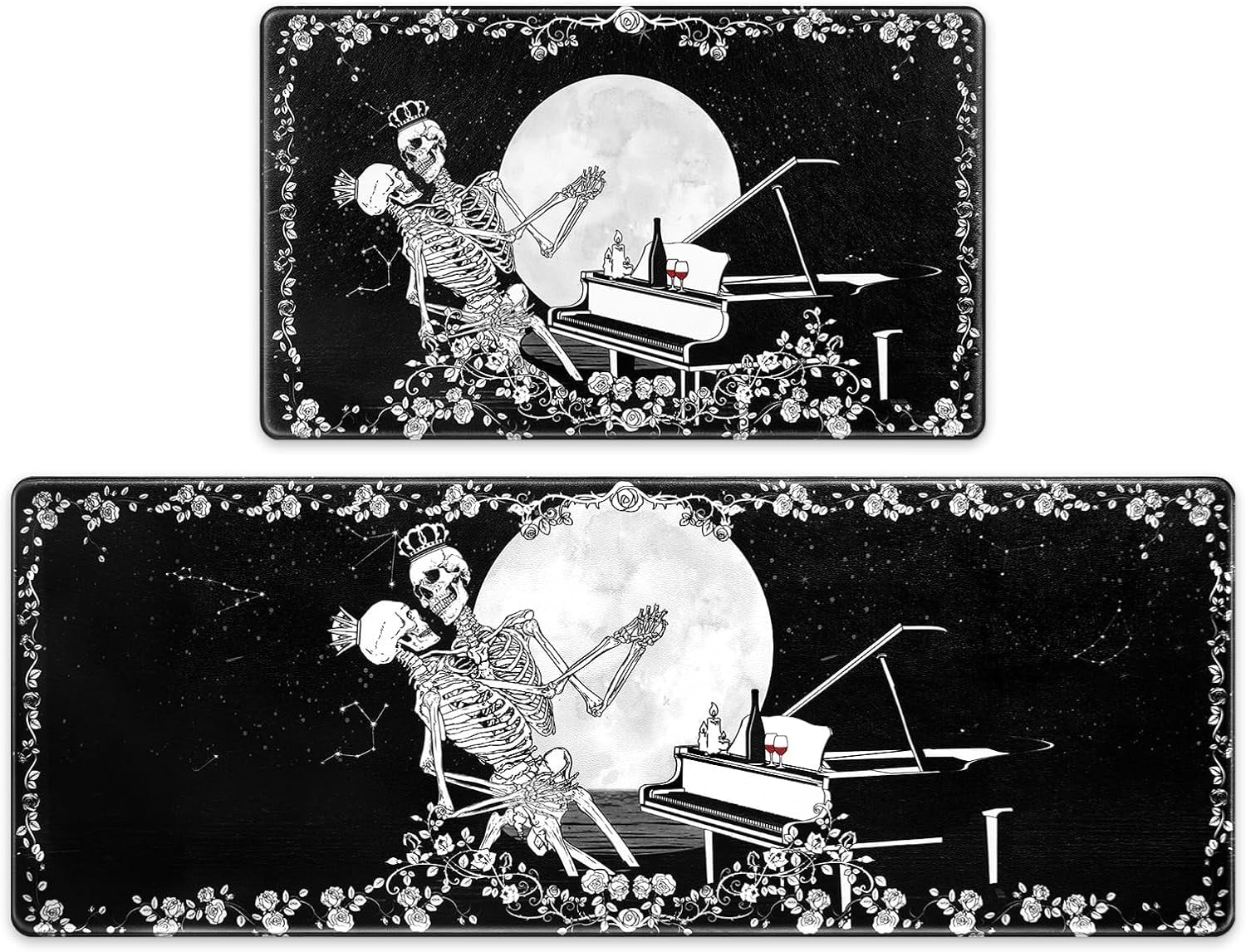 Kitchen Rugs Skull Kitchen Mats for Floor, Anti Fatigue Mats for ...