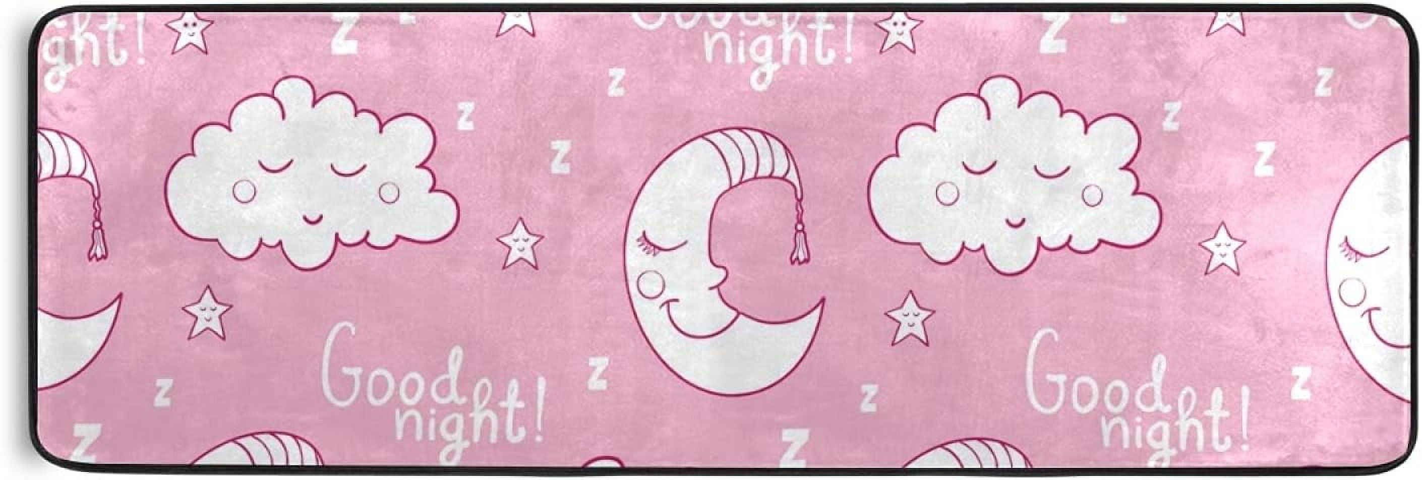Kitchen Rugs and Mats Non-Skid Washable Runner Rugs Good Night Moon ...