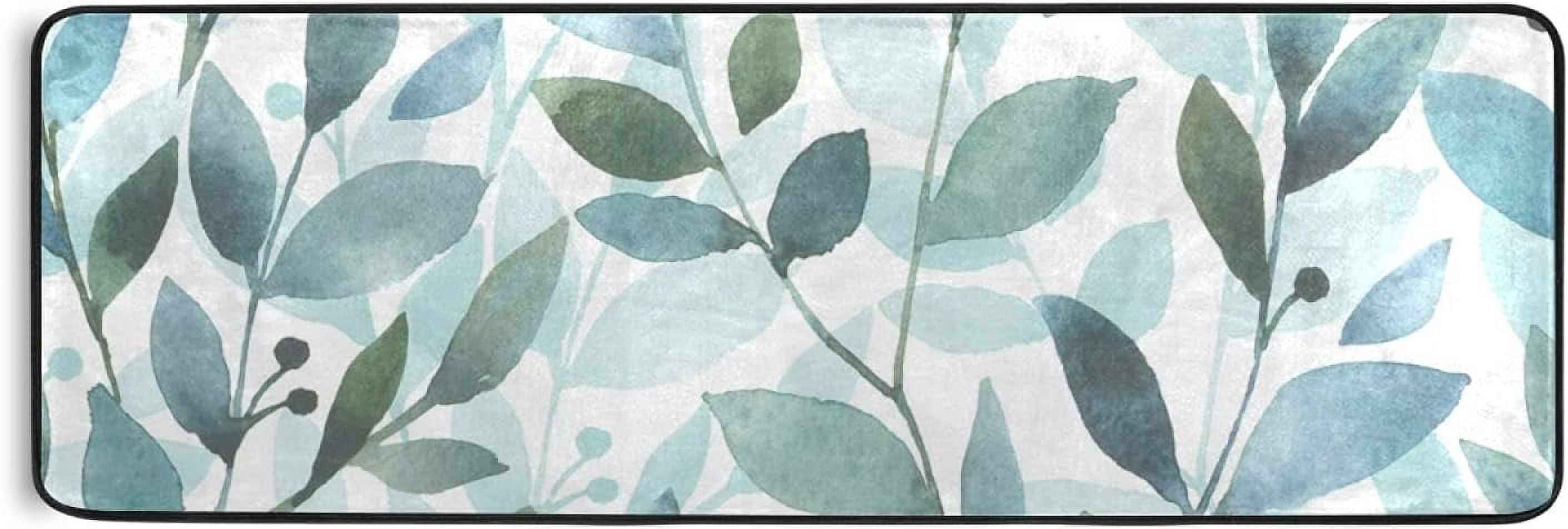 Kitchen Rugs and Mats Non-Skid Washable Runner Rugs Watercolor Elegant ...