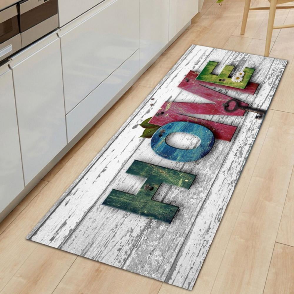 Kitchen Rugs and Mats Washable Non-Skid Wood Grain Kitchen Mats for ...