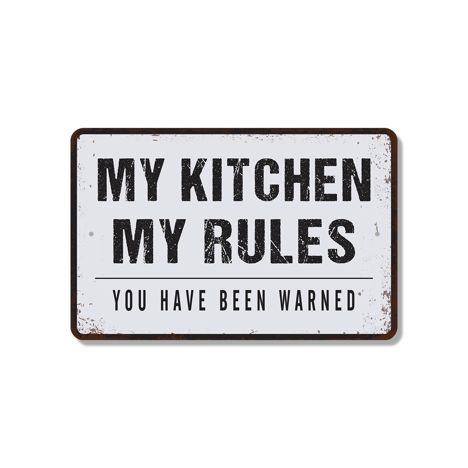 My Kitchen My Rules (2 Pack) 8 Inch x 12 Inch Novelty Plastic Sign ...