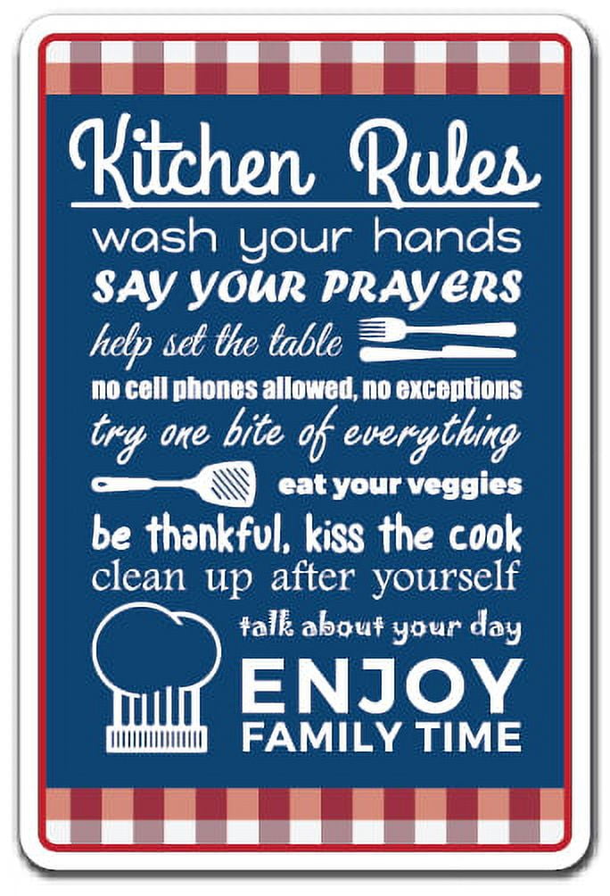 Kitchen Rules [3 Pack] of Vinyl Decal Stickers | Indoor/Outdoor | Funny ...