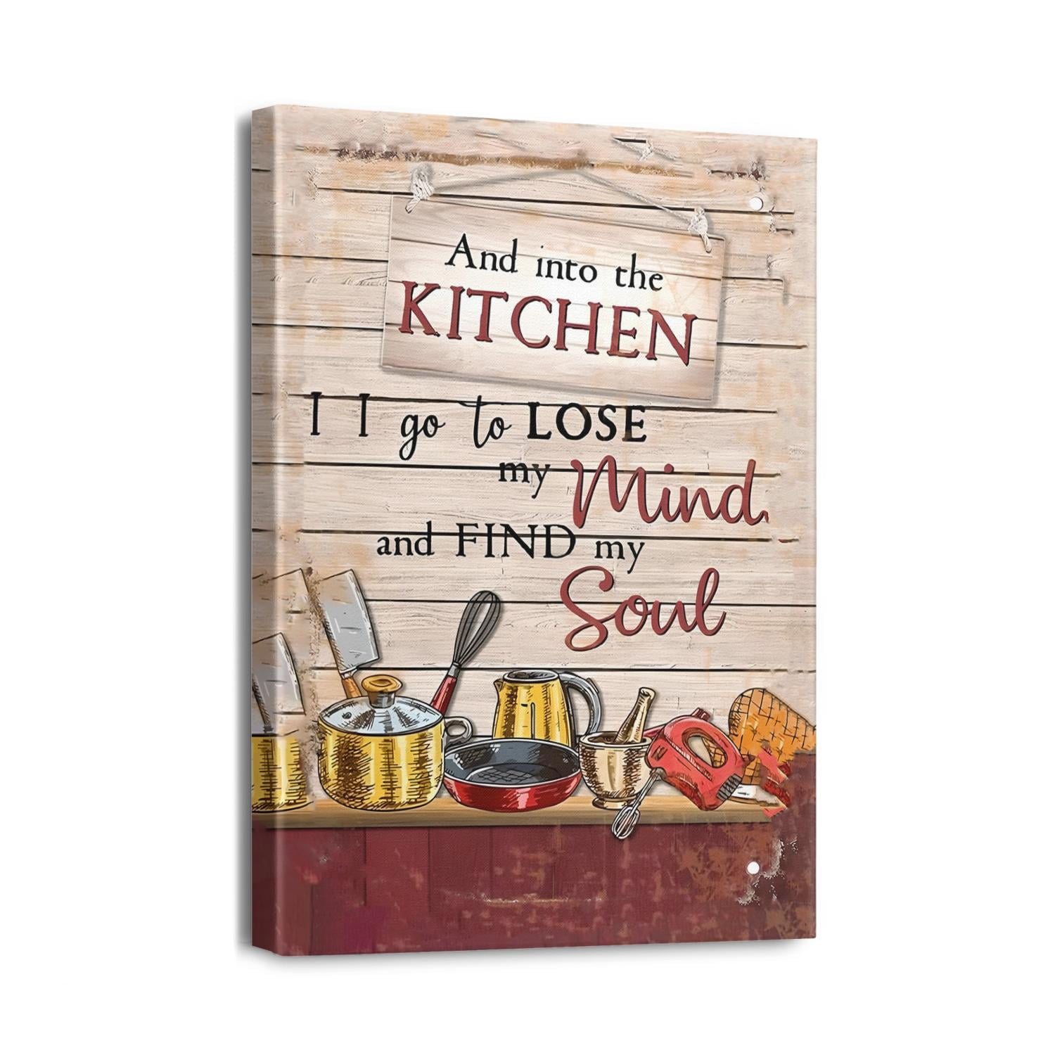 Kitchen Rules Hanging Sign - Rustic Wood Wall Art - Black Kitchen ...