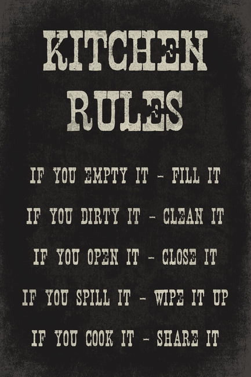 Office Kitchen Rules Poster