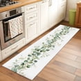 Kitchen Runner Rug Watercolor Farm Eucalyptus Leaves Runner Rugs for ...