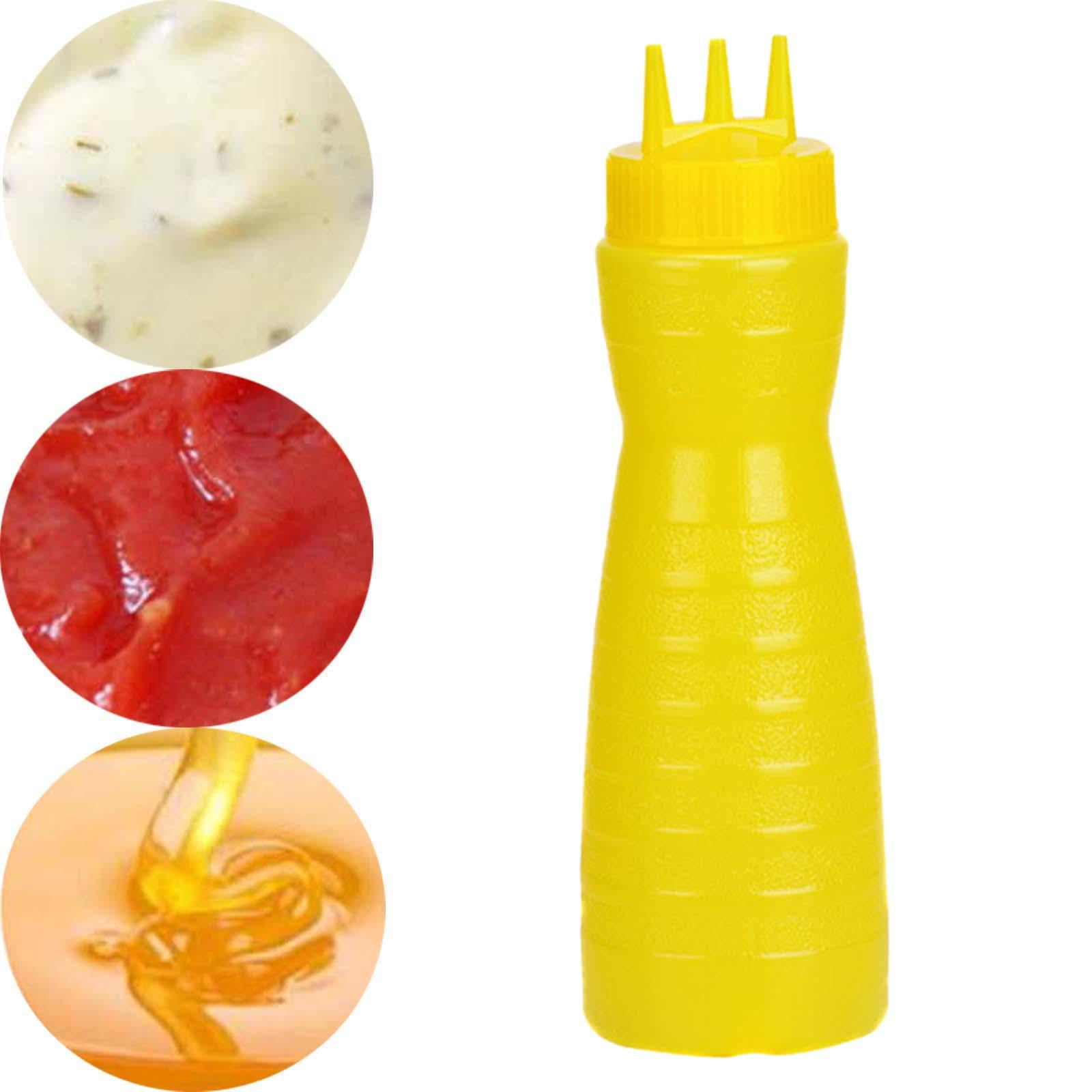 Kitchen Sauce Bottle, Condiment Bottles 570ml Portable Household Sauce Container Salad Bottles ...