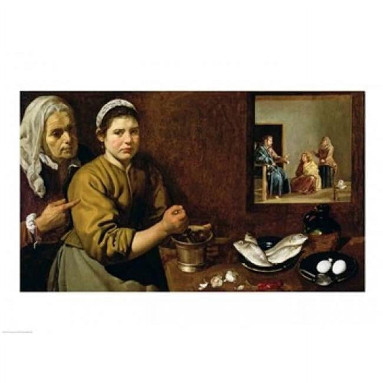 Kitchen Scene with Christ in The House of Martha & Mary Poster Print by ...