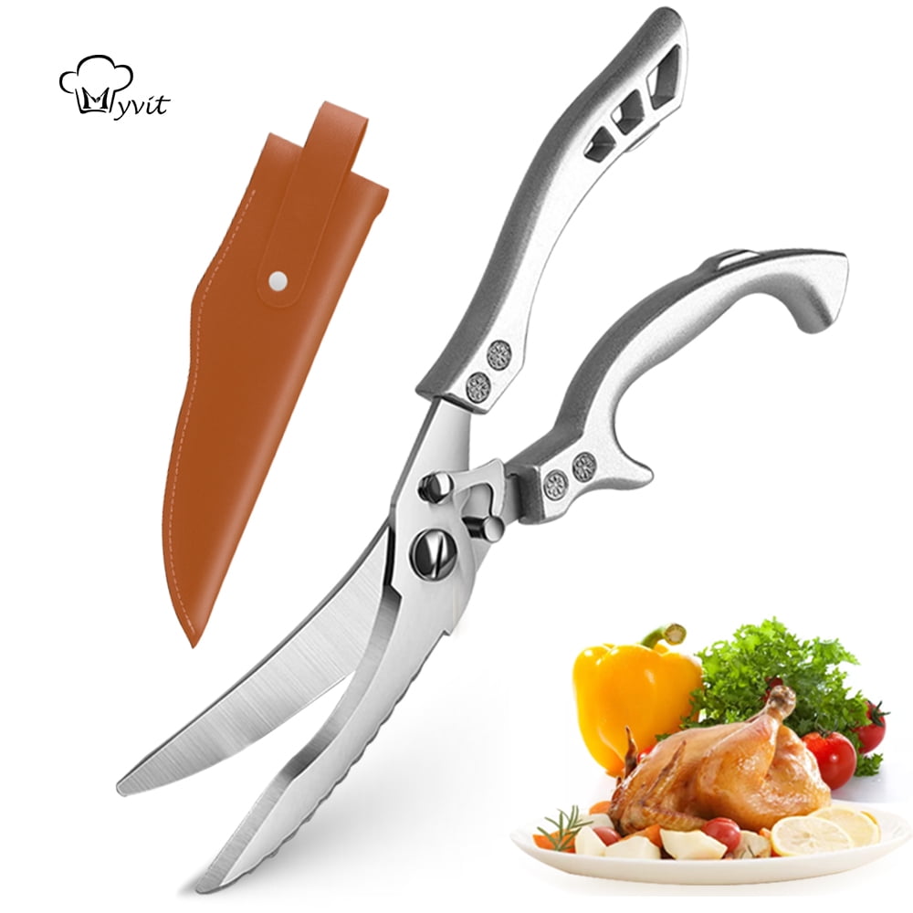 MYVIT Multifunctional Kitchen Scissors, Stainless Steel Shears for ...
