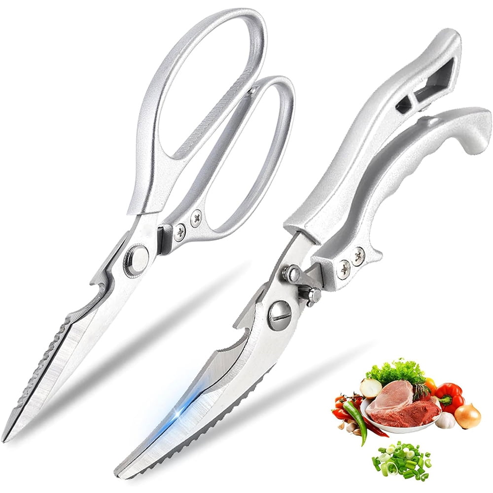 Kitchen Scissors 2Pack Set Poultry Shears - Heavy Duty Chicken Shears ...