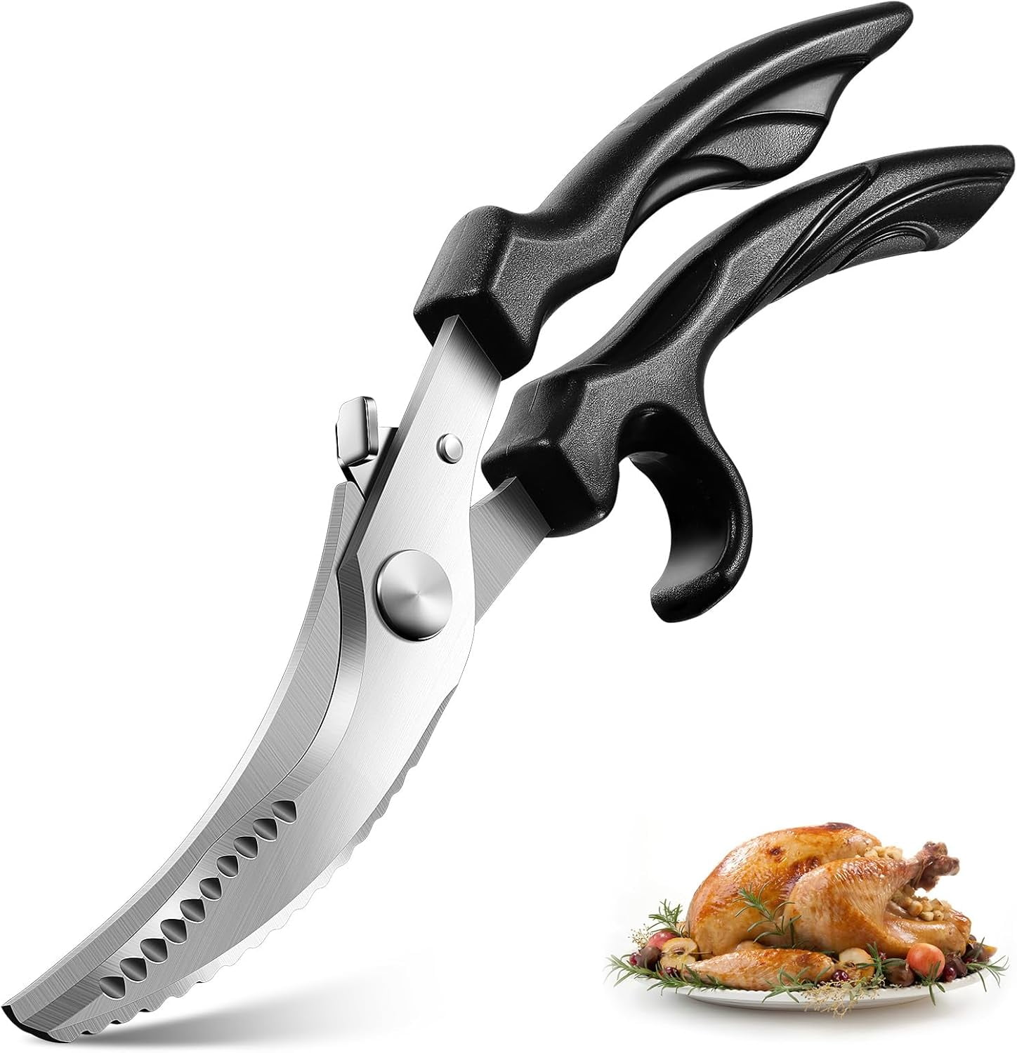 Kitchen Scissors All Purpose - Stainless Poultry Shears Dishwasher Safe ...
