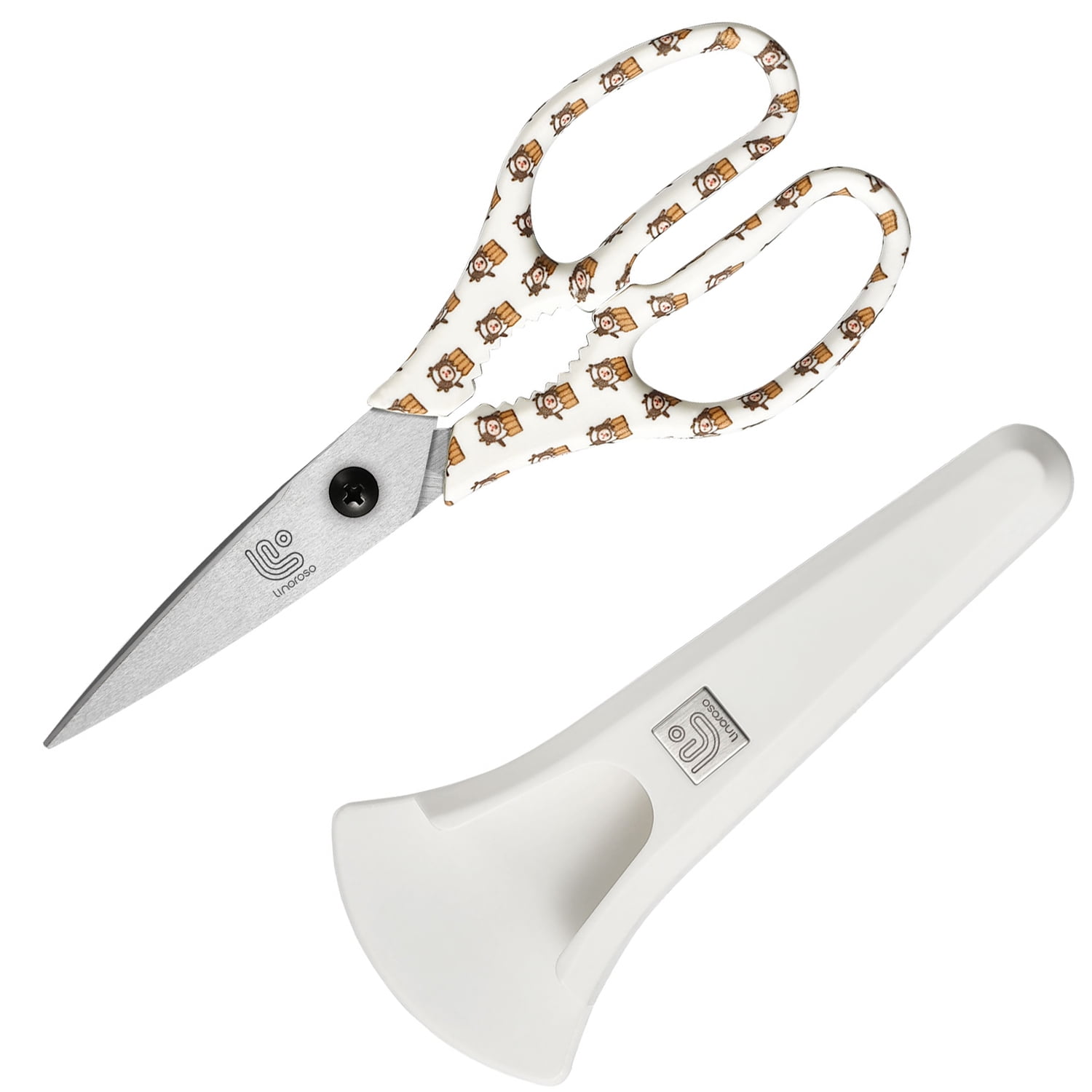 Linoroso Kitchen Scissors, Heavy Duty Stainless Steel 4034, with ...