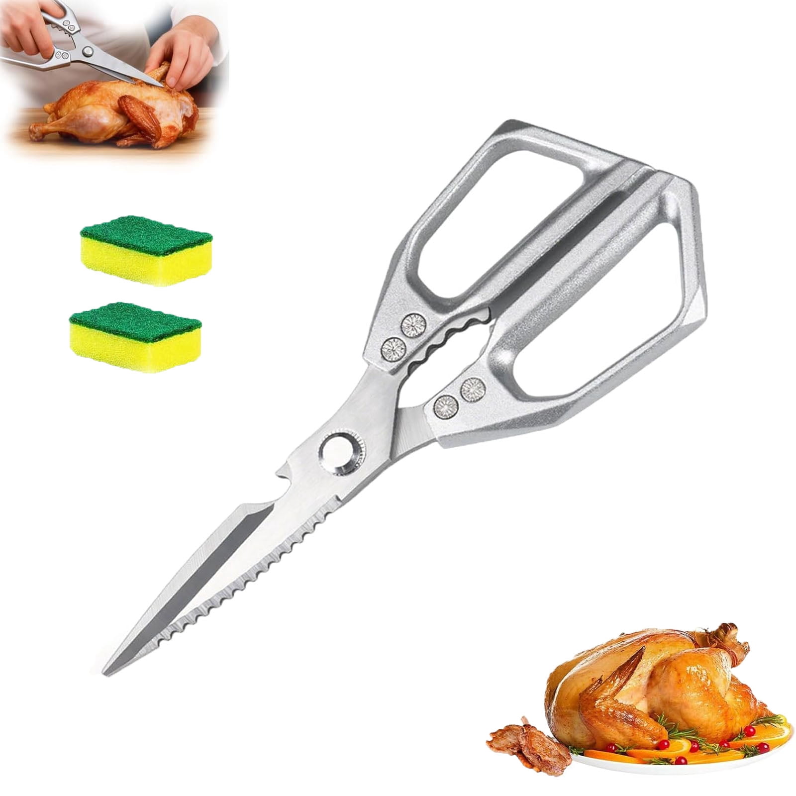 Kitchen Scissors All Purpose,Japanese Kitchen Shears,Stainless Steel ...