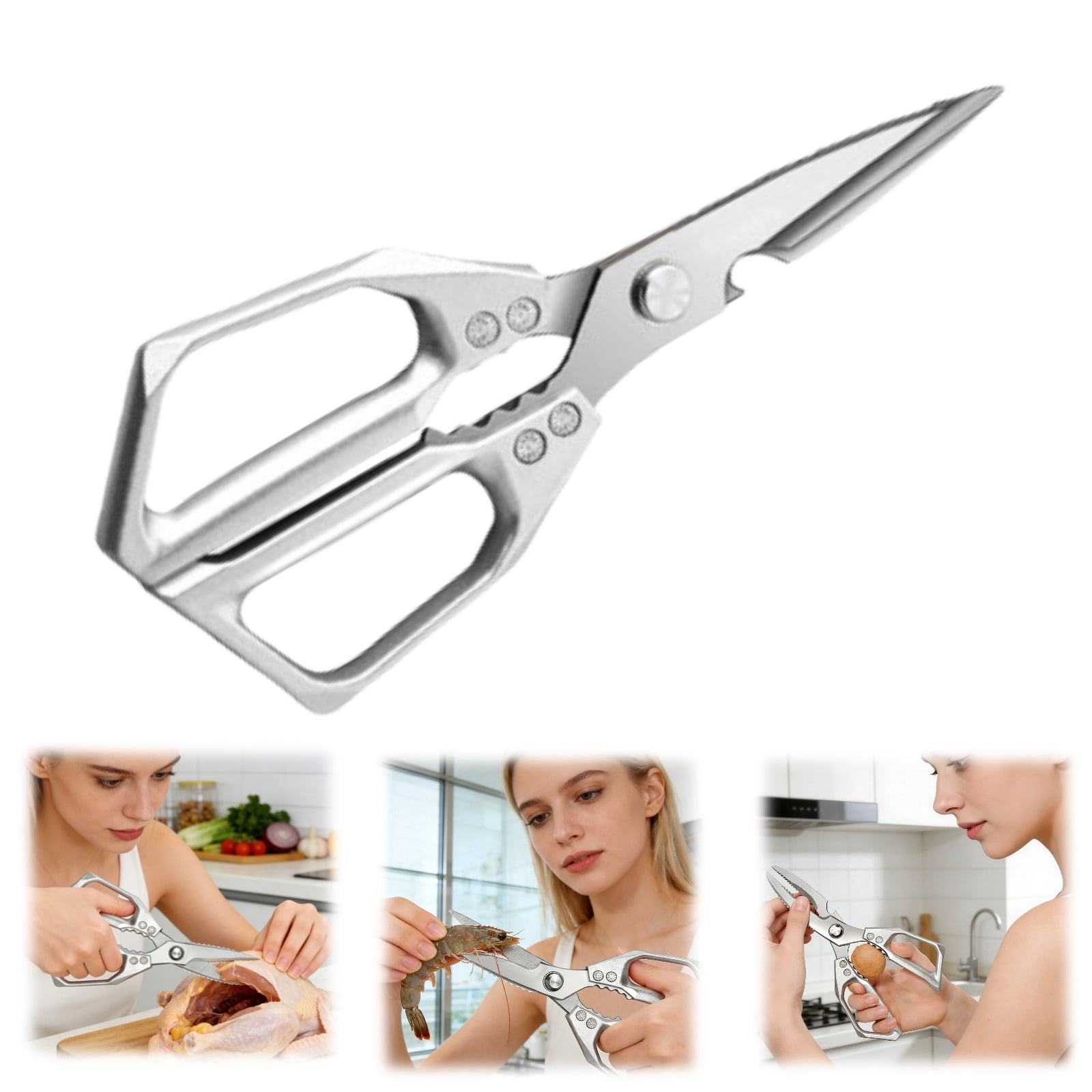 Kitchen Scissors, All Purpose，Ultra Sharp Meat Scissors，Heavy Duty ...