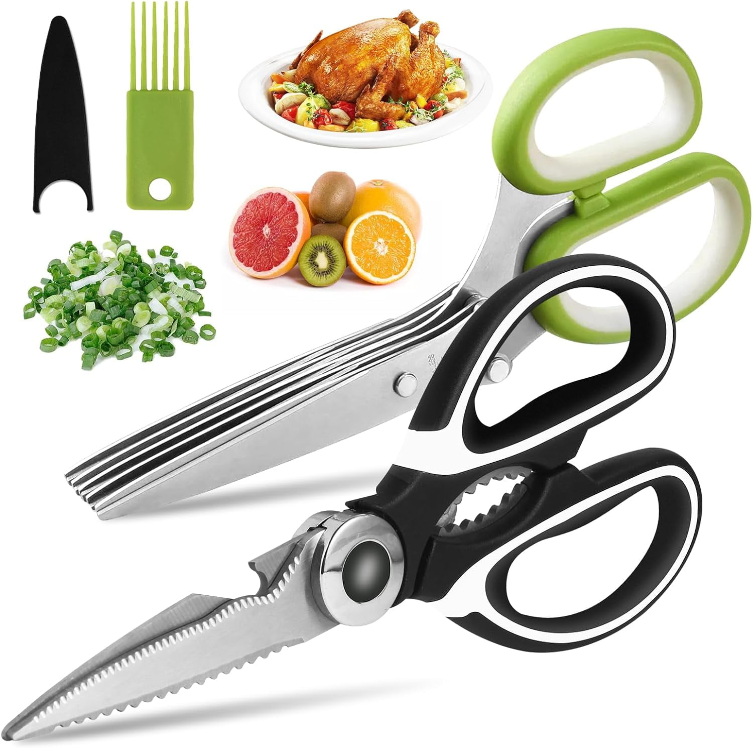Kitchen Scissors Set, Heavy Duty Kitchen Scissors Stainless Steel ...