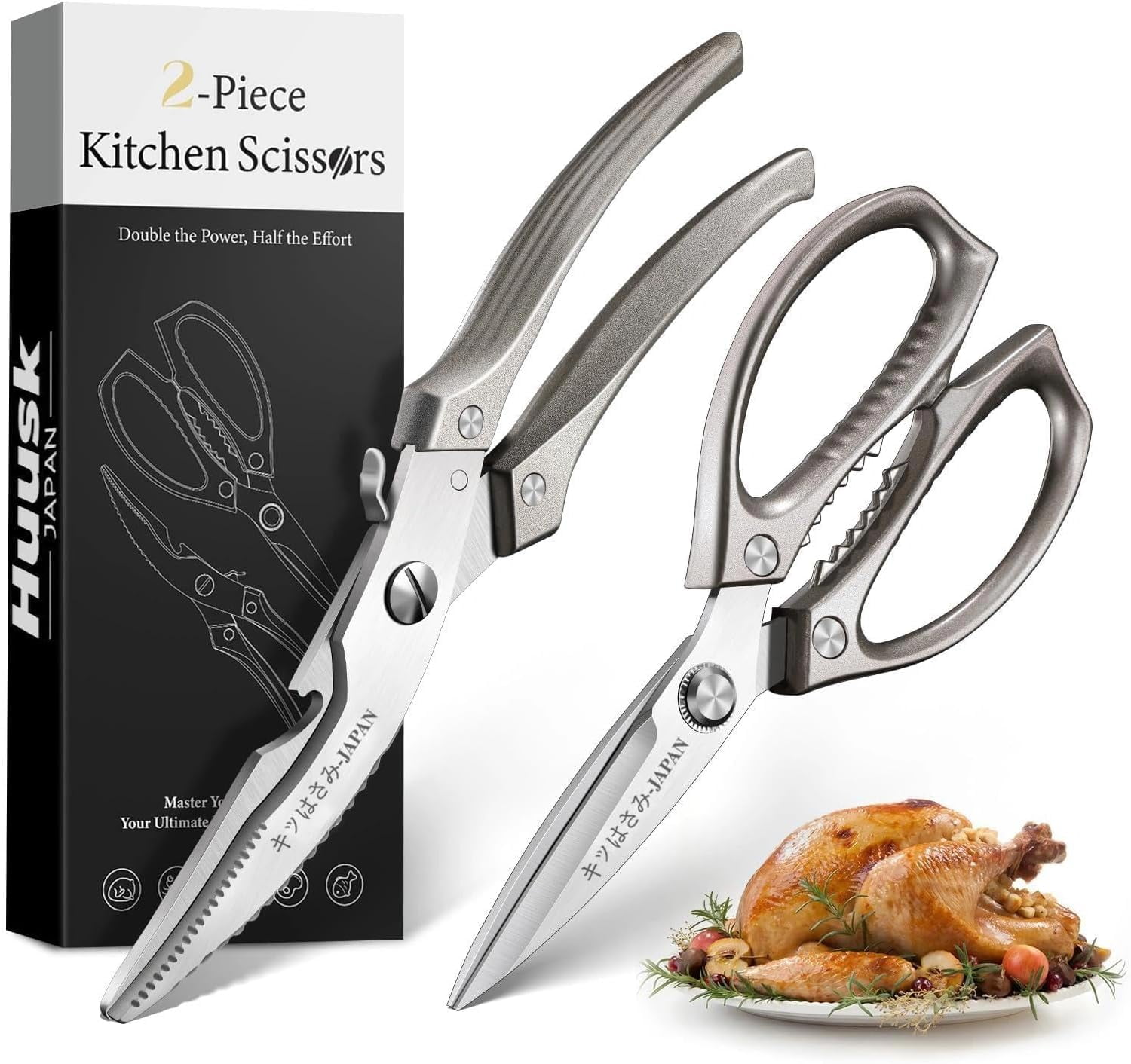 Kitchen Scissors t Poultry Shears Heavy Duty with Spring Loaded Kitchen ...