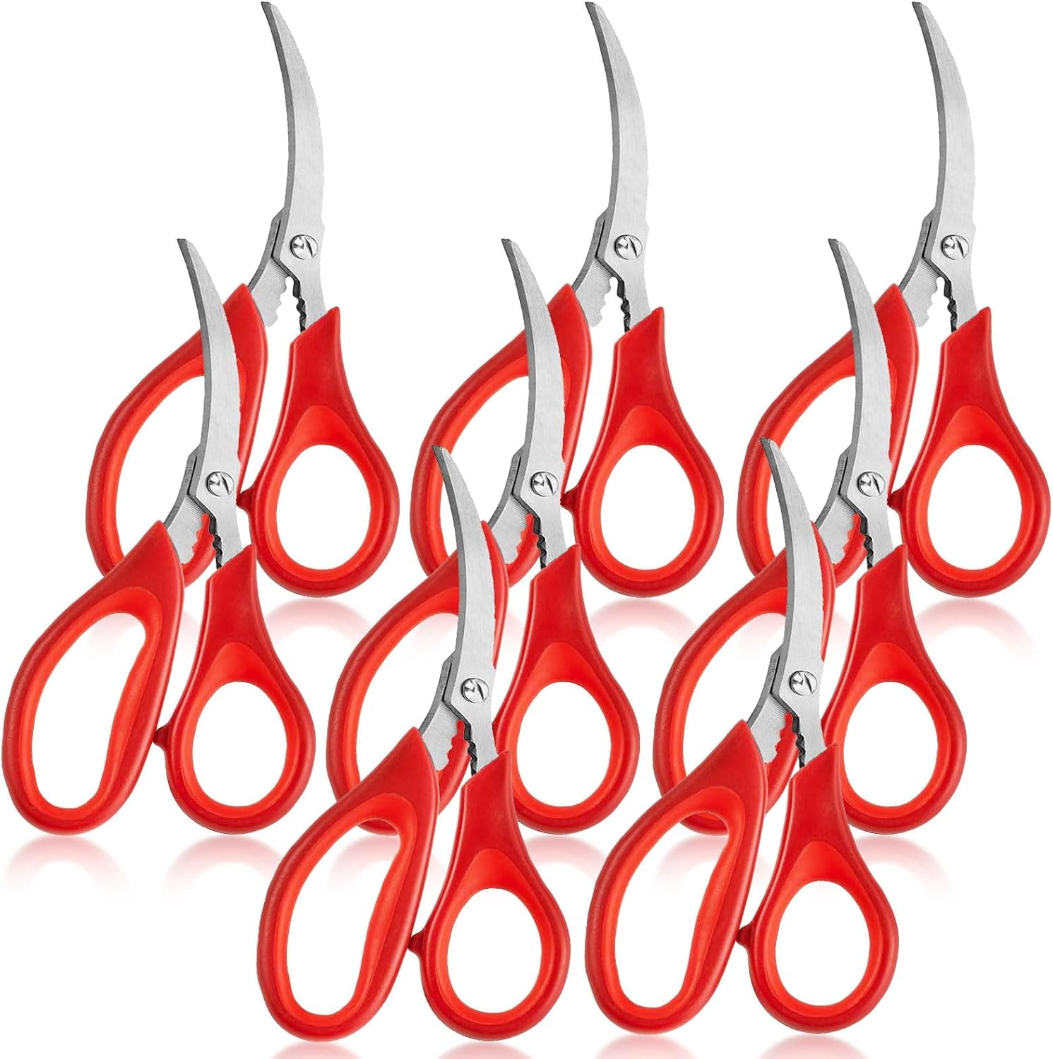Kitchen Seafood Scissors for Crab Legs, 8 Pack Crab Leg Scissors ...