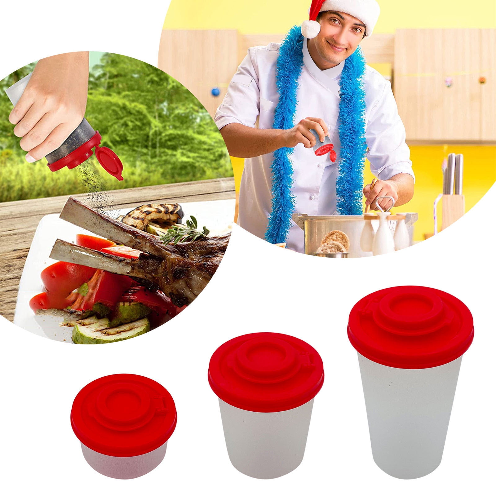 Kitchen Seasoning Organizer,Pepper Shakers Proof Set Of Shaker To Go ...