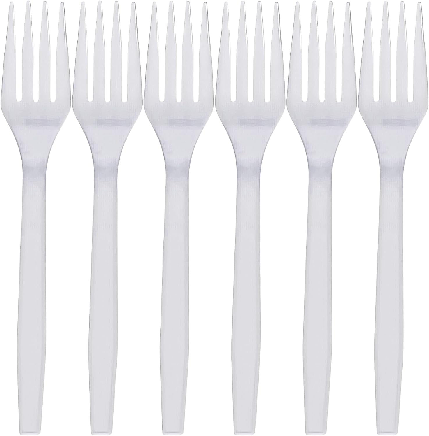 Kitchen Selection, White Medium Weight Forks (Pack Of 50) - Sleek ...