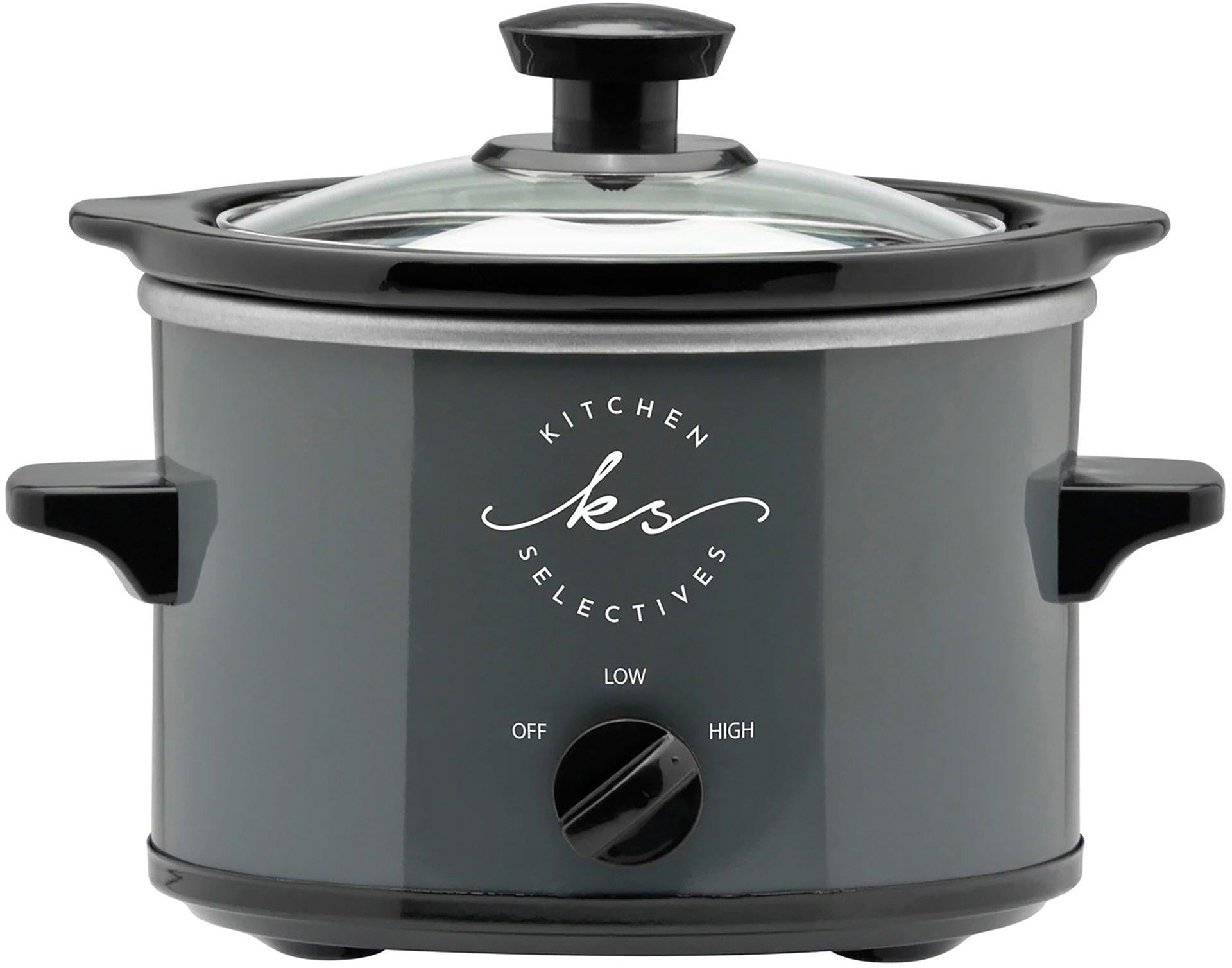 Kitchen Selectives Electric 1½-Quart Slow Cooker, Graphite, Perfect for ...