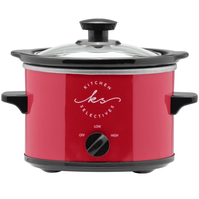 Kitchen Selectives 1½-Quart Slow Cooker, Red, Ideal for Appetizers ...