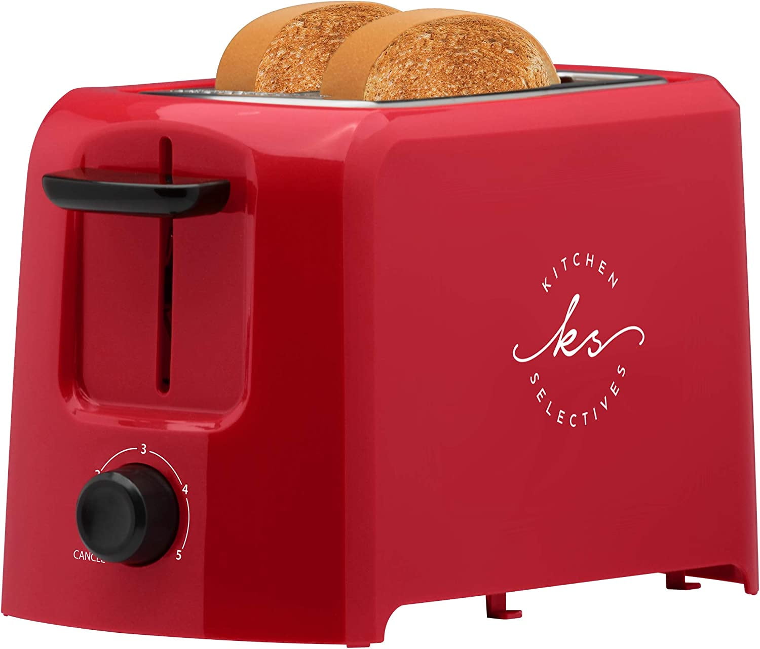 Kitchen Selectives Wide Slot 2 Slice Toaster Red with Bagel Function ...
