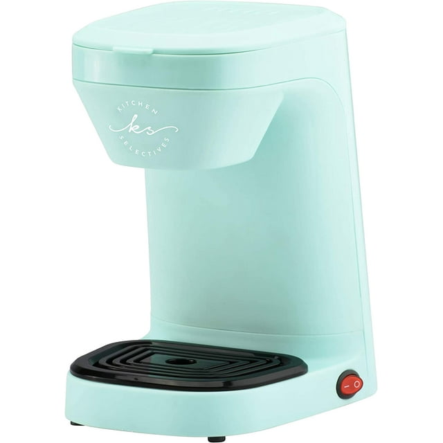 Kitchen Selectives Single Serve Mint Green 1-Cup Drip Coffee Maker with ...