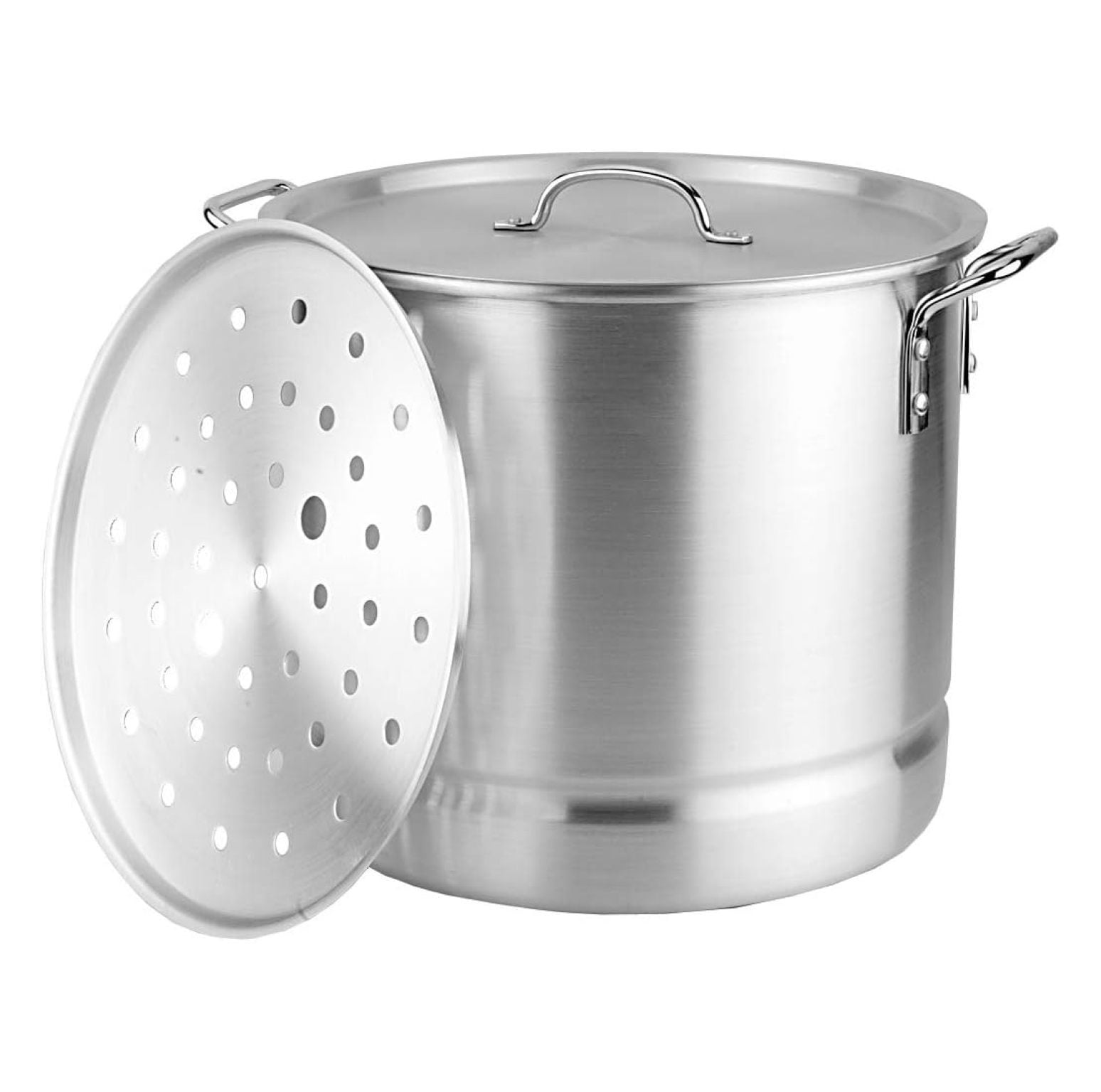 Kitchen Sense Aluminum Stock Pot with Steamer 4 piece Set of 8 quart (2 ...