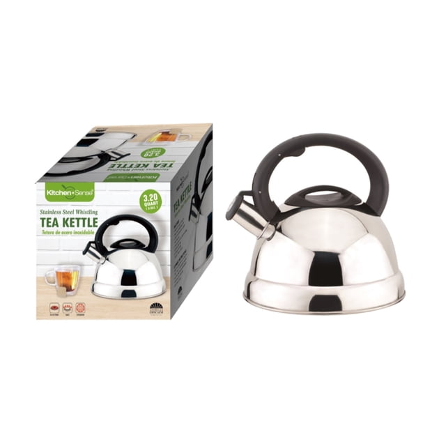 Kitchen Sense Stainless Steel Whistling Tea Kettle 3 Liter With Nylon ...