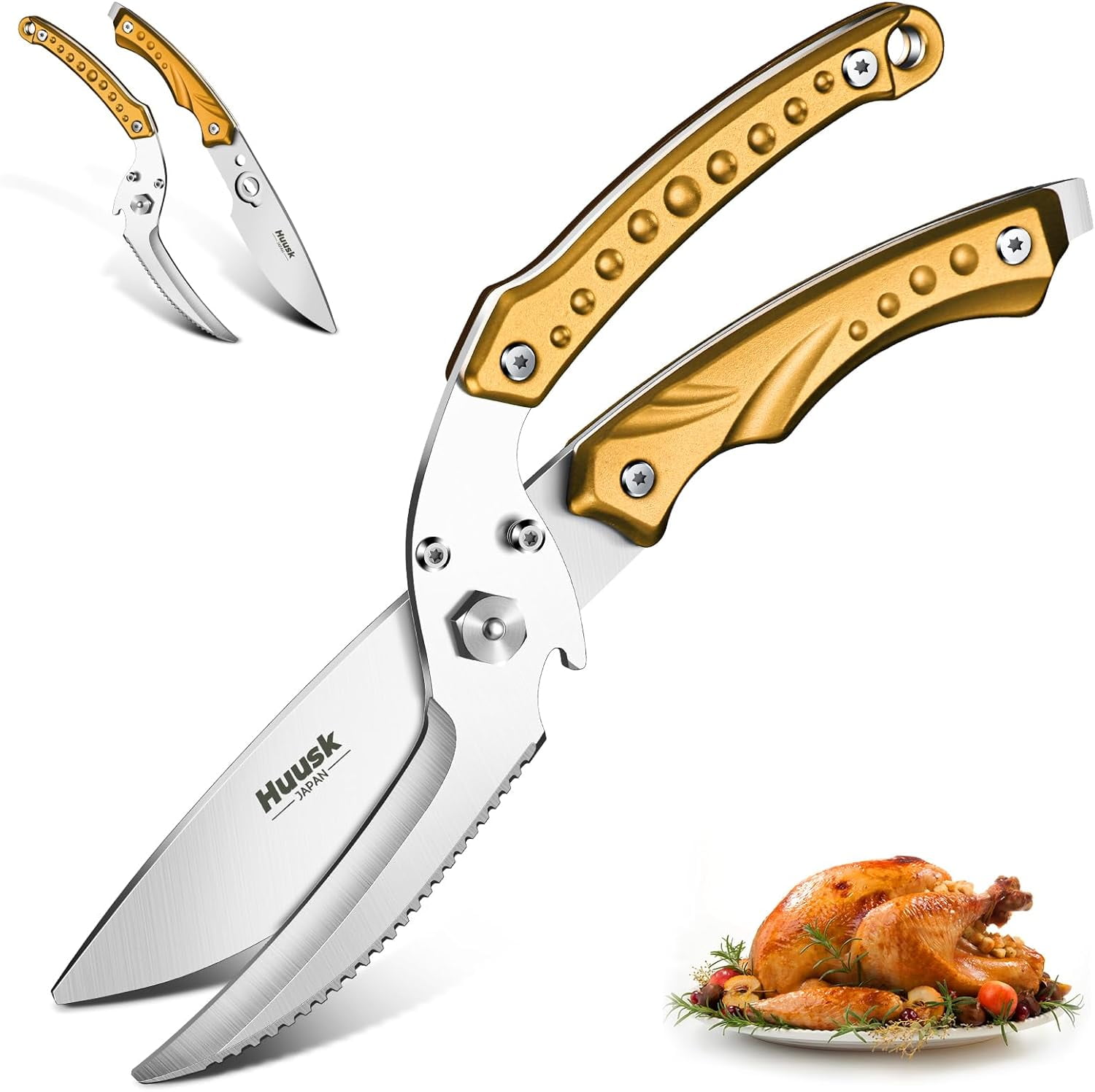 Kitchen Shears Heavy Duty-Detachable Meat Scissors for Chicken Turkey ...