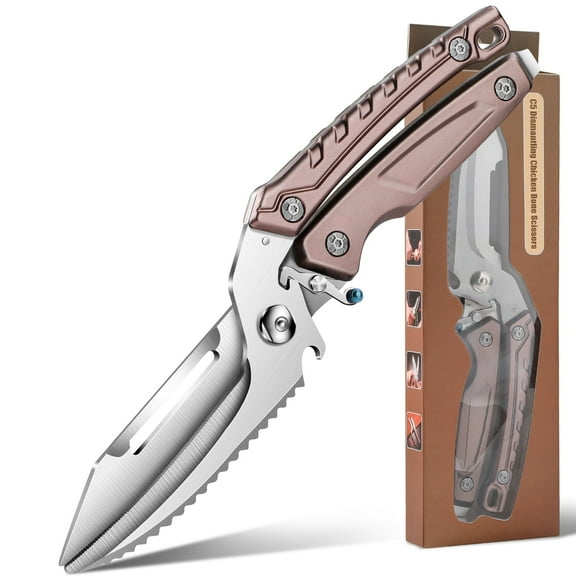 Heavy Duty Stainless Steel Kitchen Shears - Multi-Purpose Food Scissors ...