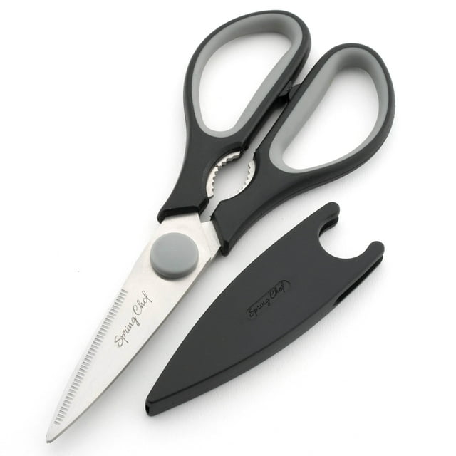 Kitchen Shears with Blade Cover, Stainless Steel Scissors for Herbs ...