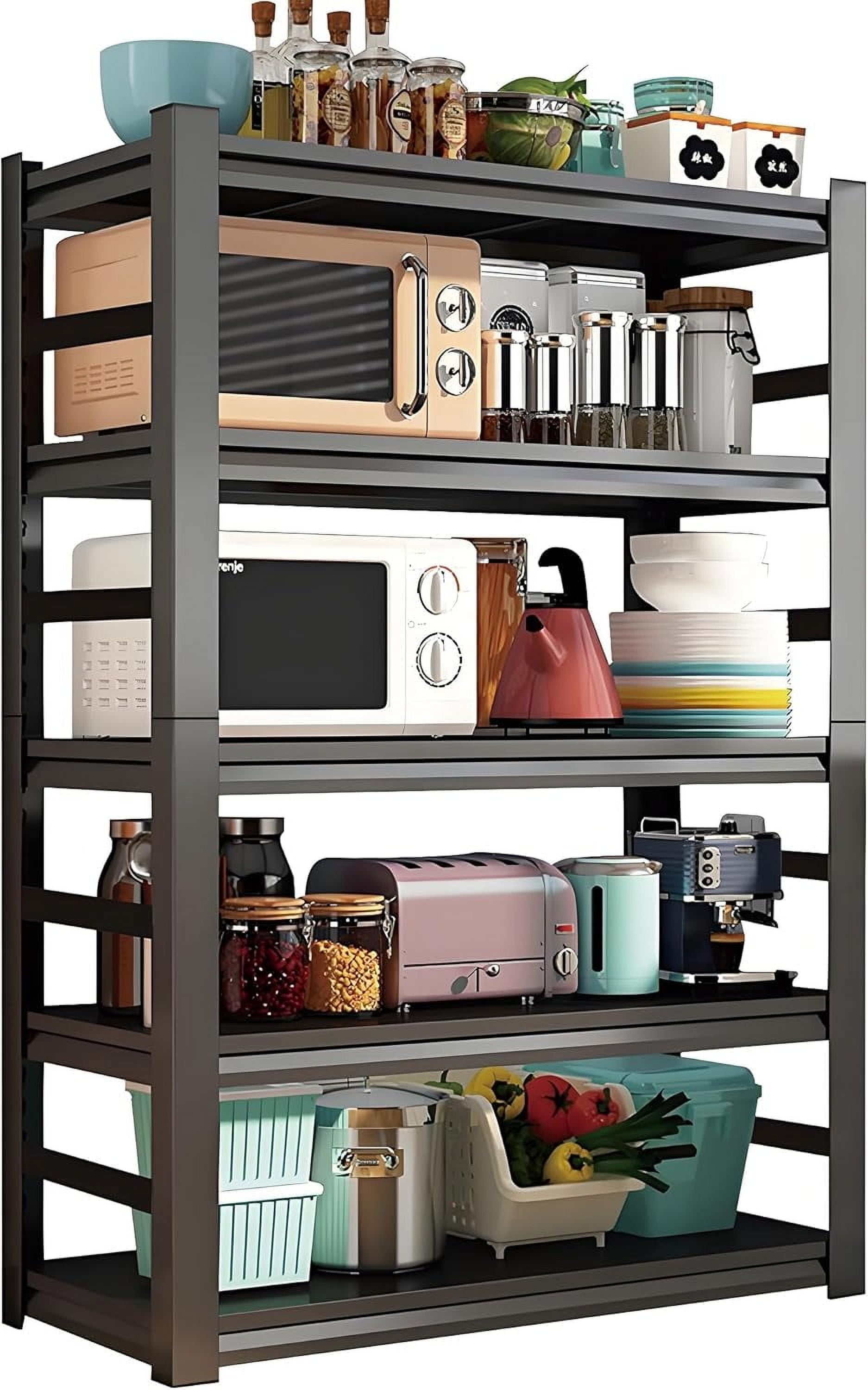 Kitchen Shelf Organizer Adjustable Utility Metal Shelves Kitchen ...