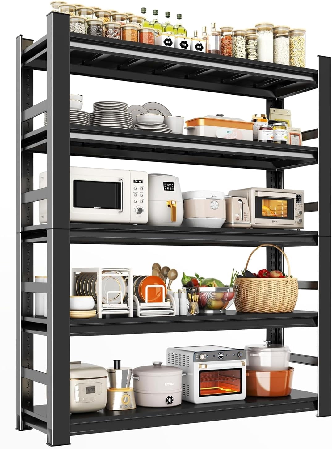 Kitchen Shelves, Heavy Duty Storage Rack, Organizer, Metal Bakers Rack ...