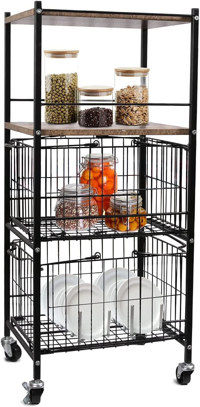 Walmart Kitchen Organizer: Slim Metal Stand, Rolling Utility Cart with ...