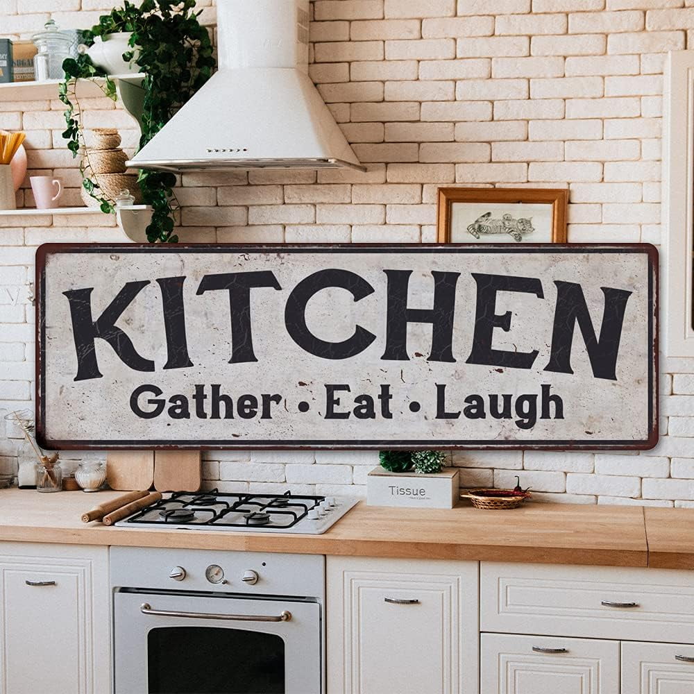 Kitchen Sign Décor Eat Decorations Welcome Signs Gather Laugh Moms Home ...