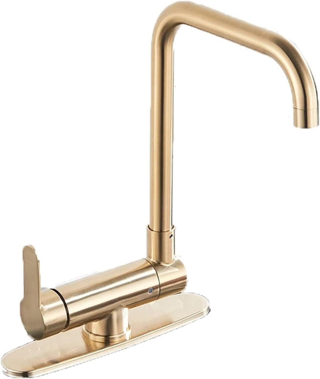 Kitchen Single Handle Kitchen Sink Brass High Arc 360 Degree Swivel ...