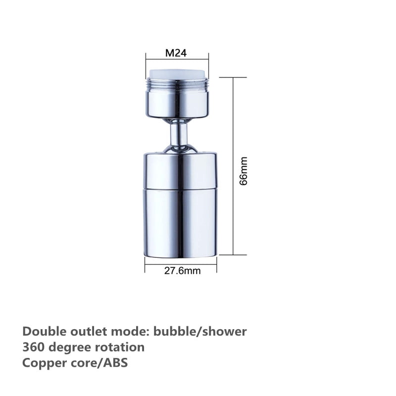 Kitchen Sink Aerator ABS/Copper Big Angle Swivel Faucet 2 Function ...