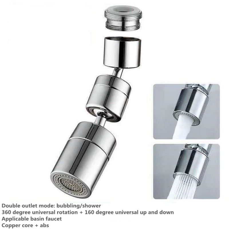 Kitchen Sink Aerator ABS/Copper Big Angle Swivel Faucet 2 Function ...